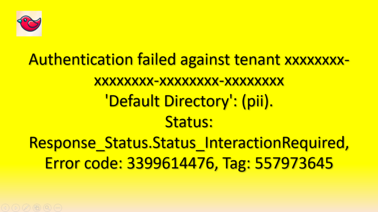 Az Login Error Authentication Failed Against Tenant Default Directory Pii Devsdaily